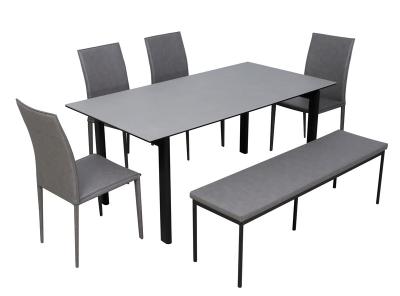 Κίνα 1650*850mm Κεραμικό Τελειωμένο Τραπεζικό Τραπέζι Με Σταθερό Τύπο Μαύρο Οβάλ Μεταλλικό Πόδι προς πώληση