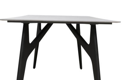Κίνα 1500*850mm Κεραμικό υλικό τραπεζάκι με σταθερό τύπο μαύρο ειδικό μεταλλικό πόδι προς πώληση