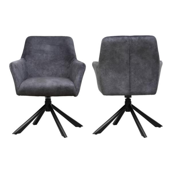 Quality Grey Modern Swivel Chair Dining Room Furniture With Customizable Size for sale