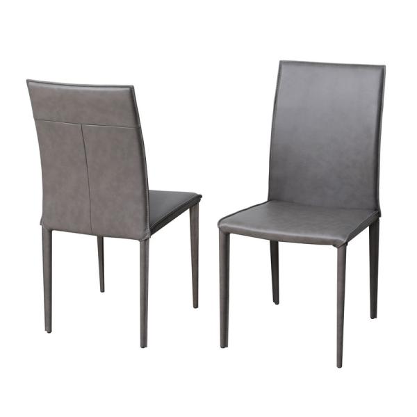 Quality High Stability Stylish Leather Dining Chairs Impact Resistant With Iron Legs for sale