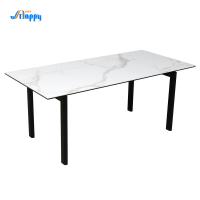 China 1800*850mm Modern custom Ceramic top Dining Table, knock-down, fixed type for sale