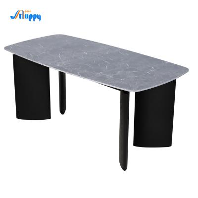 중국 1750*850mm 현대적인 크기로 절단 세라믹 톱 식사 테이블, KD,금속 기반 판매용