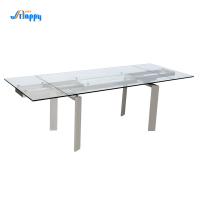 China 90cm Width Rectangular Extension Dining Table Easily Wiped Down With Modern Style for sale