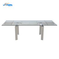 China 90cm Width Rectangular Extension Dining Table Easily Wiped Down With Modern Style for sale