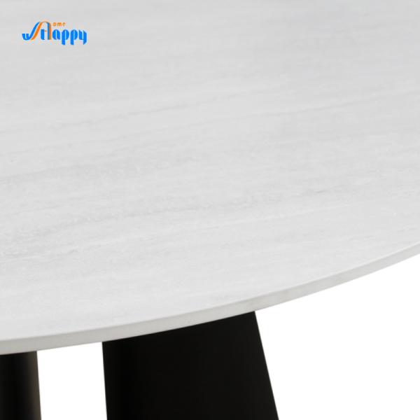 Quality Round Kitchen Mid Century Dining Table Modern Type With Ceramic Top for sale