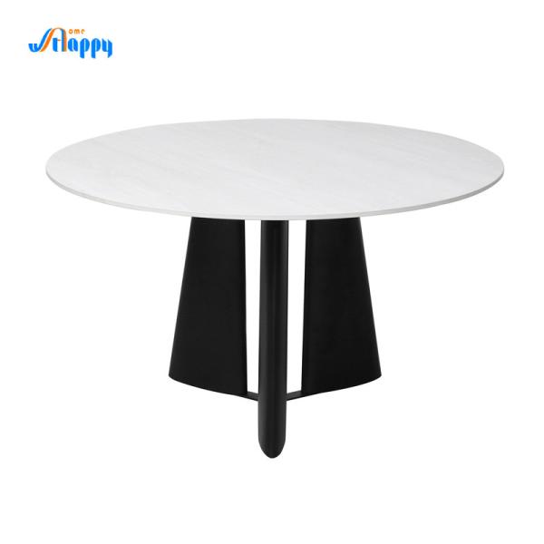 Quality Round Kitchen Mid Century Dining Table Modern Type With Ceramic Top for sale