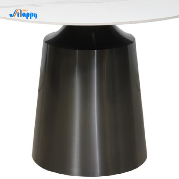 Quality Metal Frame Round Kitchen Table Fire Resistant With Contemporary Type for sale