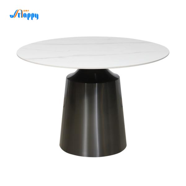 Quality Metal Frame Round Kitchen Table Fire Resistant With Contemporary Type for sale