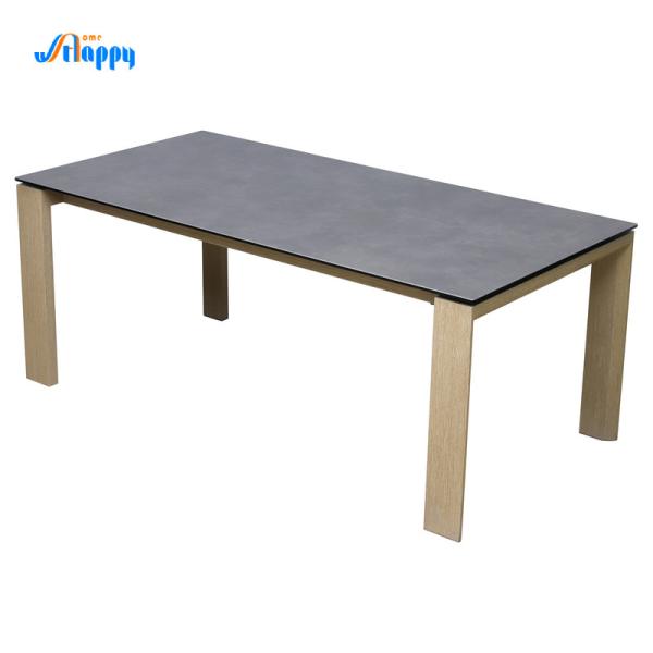 Quality 900mm Width Ceramic Top Dining Table DT-1009-180 For Restaurants Use for sale