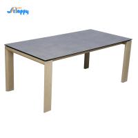 Quality 900mm Width Ceramic Top Dining Table DT-1009-180 For Restaurants Use for sale