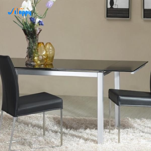 Quality 170*70cm Eco Friendly Extendable Glass Top Table Staining Resistant DT-914-110 for sale