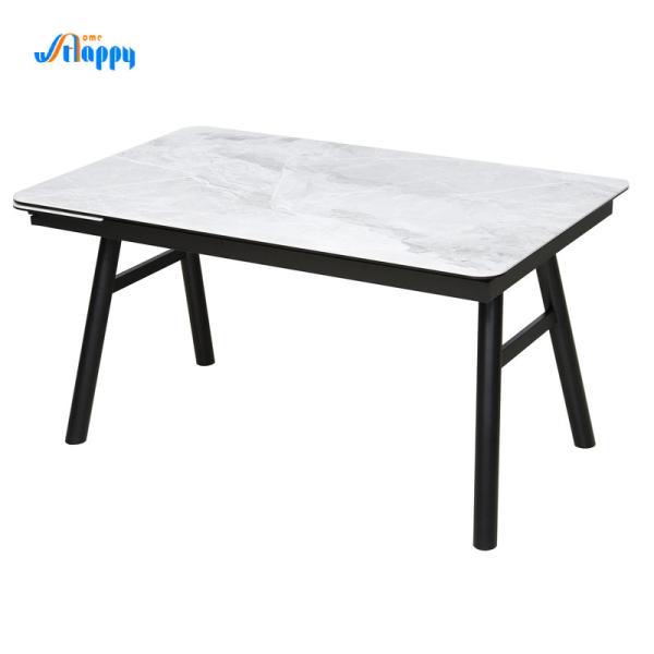 Quality 1700mm RTA Extendable Dining Table Fire Resistant For Home Use Dt-1027a for sale