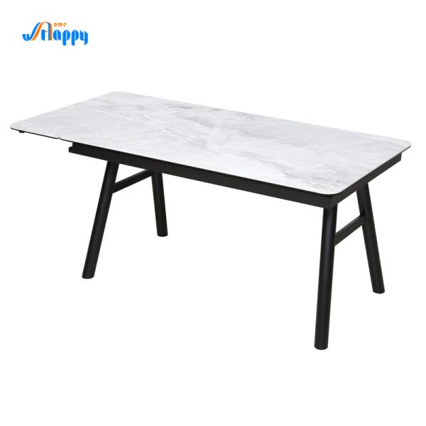 Quality 1700mm RTA Extendable Dining Table Fire Resistant For Home Use Dt-1027a for sale