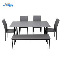 Quality 1800*850mm Modern Fixed Top Dining Table With Metal Base DT-996-165 for sale