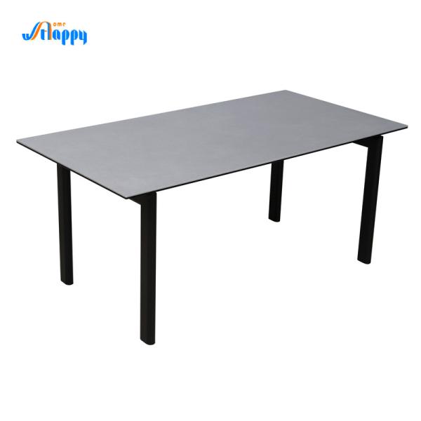 Quality 1800*850mm Modern Fixed Top Dining Table With Metal Base DT-996-165 for sale