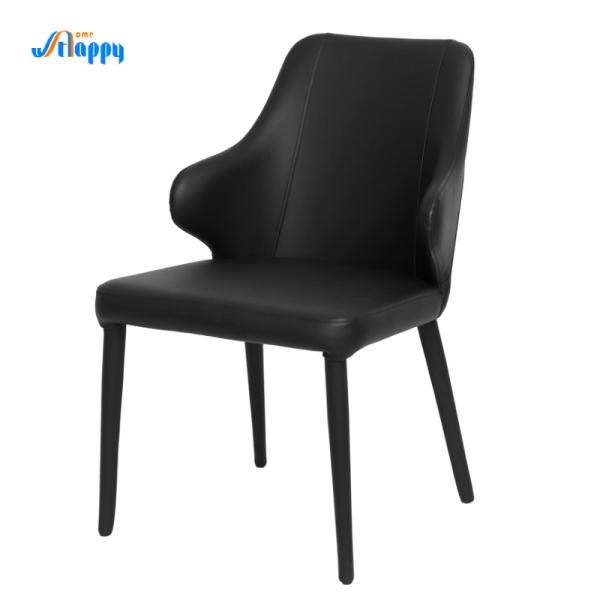 Quality High Back Real Leather Modern Dining Room Chairs Heat Resistant Dc-7525 for sale