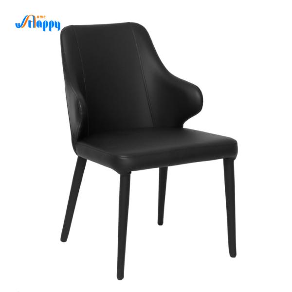 Quality High Back Real Leather Modern Dining Room Chairs Heat Resistant Dc-7525 for sale