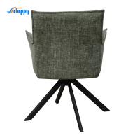 Quality Mid Century Leather Swivel Dining Chair Heat Resistant With Metal Base Dc-7532 for sale