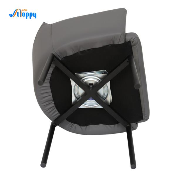Quality Fashionable Faux Leather Swivel Dining Room Chairs With Metal Legs Dc-7528 for sale