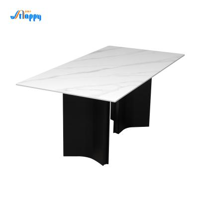 China 1800mm Modern Design Keramische Eettafel DT-1019 met platte verpakking Te koop