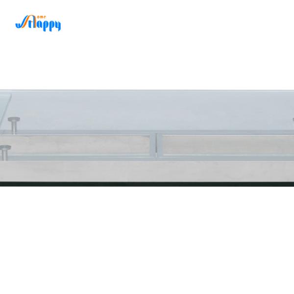 Quality 2000mm Length Rectangular Extendable Dining Table With Glass Top DT-31120 for sale