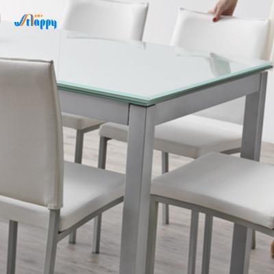 China Mesa de jantar de vidro de 700 mm de largura DT-914-110 com design moderno for sale