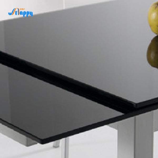 Quality 700mm Width Bespoke Glass Extendable Dining Table With Metal Legs DT-914-110 for sale