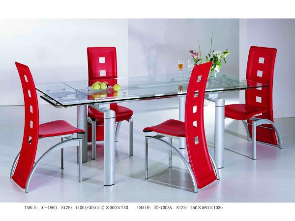 Quality 2000mm Length Modern Expandable Dining Room Table Knock Down Type DT-186D for sale