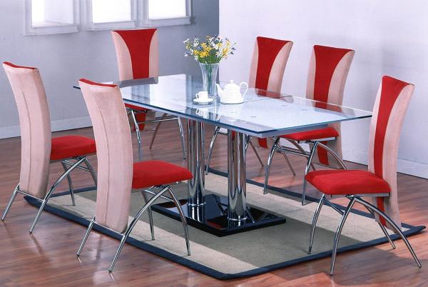 Quality 2m Modern Lifestyle Extendable Dining Table DT-809 Wear Resistant With Iron Frame for sale