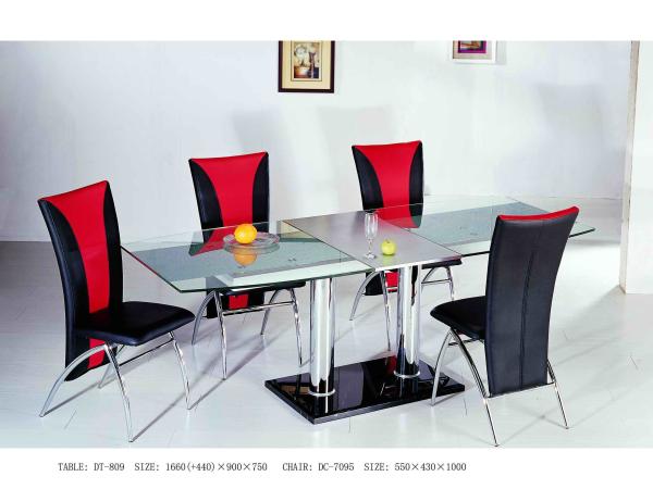 Quality 2m Modern Lifestyle Extendable Dining Table DT-809 Wear Resistant With Iron for sale