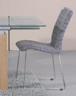 Quality Modern Style Extensible Tempered Glass Dining Tables 200cm DT-887A With Wood Leg for sale
