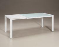 Quality Tempered Glass Top Extendable Glass Table DT-970 90cm Width For Showroom for sale