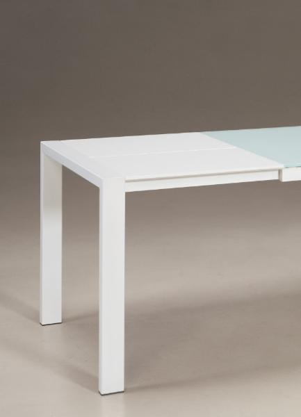Quality Tempered Glass Top Extendable Glass Table DT-970 90cm Width For Showroom for sale