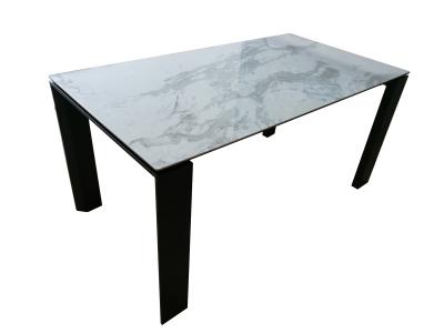 China 1500mm Customized Size Ceramic Top Dining Room Table Stain Resistant KD Furniture DT-999 for sale