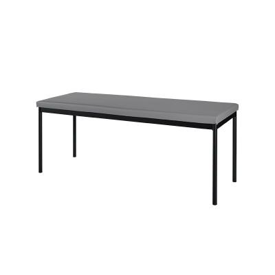 China Easy To Maintain Grey Leather Bench DC-7518 Stable Structure With Metal Frame for sale