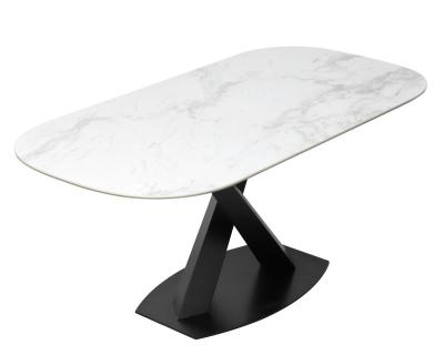 중국 Dt-1031 현대 고정형 세라믹 톱 다이닝 테이블 1700*900mm 맞춤형 옵션과 함께 흰색 판매용