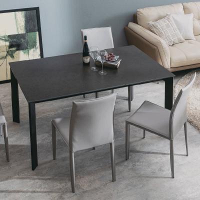 Cina Tavolo da pranzo in ceramica da 1500*850 mm con base metallica nera Dt-1017-150 in vendita