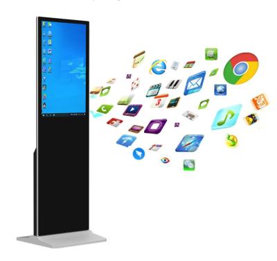China 350cd/M2 Floor Standing Android Indoor Digital Display Screens 32/43/50/55/65 for sale
