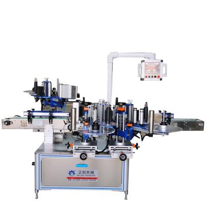 Cina Food factory price automatic labeler labeling machine for round bottle back front and neck side in vendita