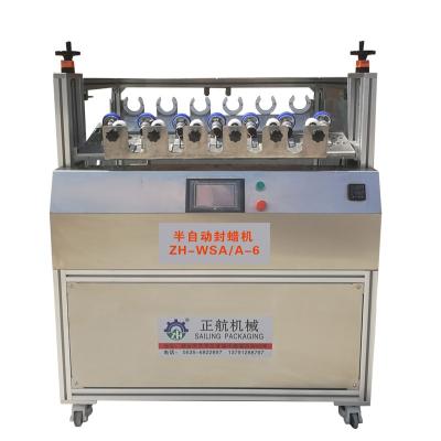 Cina Hot Sale 6 Head Food Semi-Atuomatic Wax Sealing Machine For Red Wine Bottle in vendita