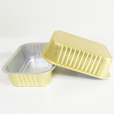 China 320ml / 500ml / 680ml rectangular aluminum foil sealed box for sale