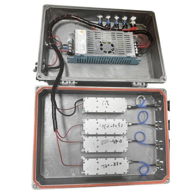 4-Band Signal Suppressor System 700-1200MHz 30W/Band with Cooling Fan