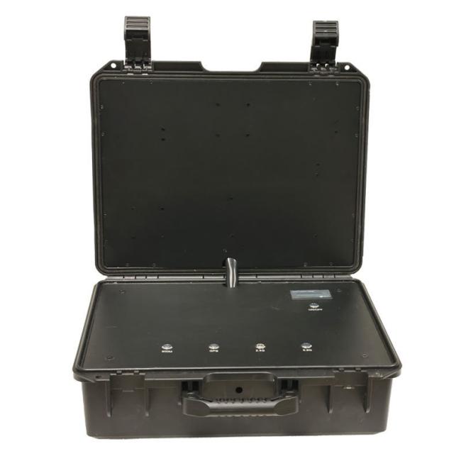 4 Channel (900M, GPS, 2.4G, 5.8G) Anti Drone Device Signal Shielding Drone Suitcase Drone Suppression