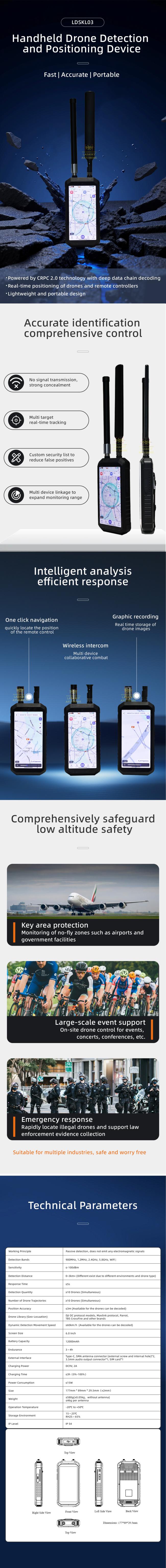 LDS KL03 Handheld Drone Detection Device