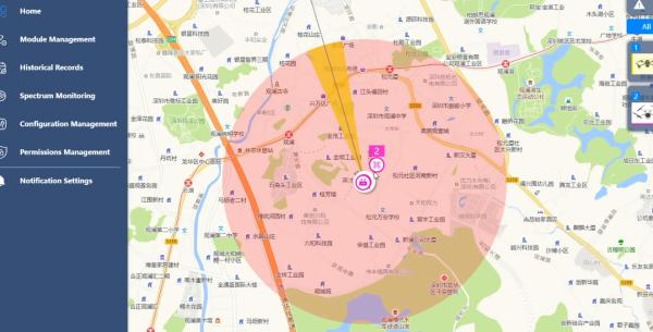 Quality 100MHz～6GHz Stationary Drone Detection For Radio Frequency 3-10km fixed Drone for sale