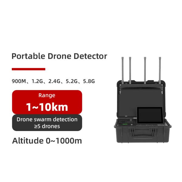Quality 10km Long-Range Portable Drone Detector with Full-Band Coverage & Real-Time Alerts for UAV Detection and Anti-Drone RF Solution for sale