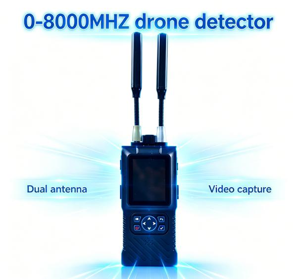 Quality 0-8000mhz Handheld Drone Detector FPV Detection For Fast Uav Anti Drone System Drone Security For Drone Detection for sale