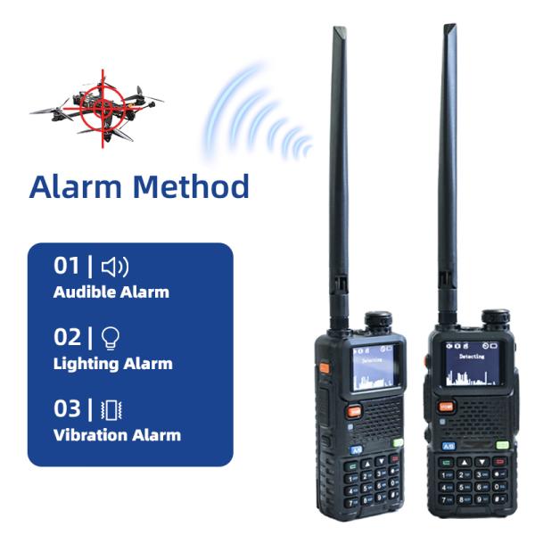 Quality Handheld Drone Detection 2km Range 300-6200MHz Dual-mode Drone Detector with Super Early Warning and Watch Wide Range of Detection Models Full Frequency Band Coverage for sale