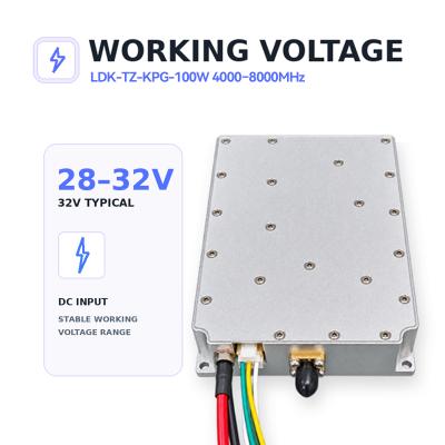 China 100W 4000-8000MHz GaN RF Power Amplifier Module | 45dB High Gain Broadband RF Amplifier ≤5 dB Gain Flatness Supports RS485 and TTL communication for Anti-Drone Security Products for sale