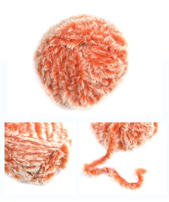 China Soft Mink Chunky Hand Knit Yarn Polyester Yarn Yarn Bleached Dyed for sale